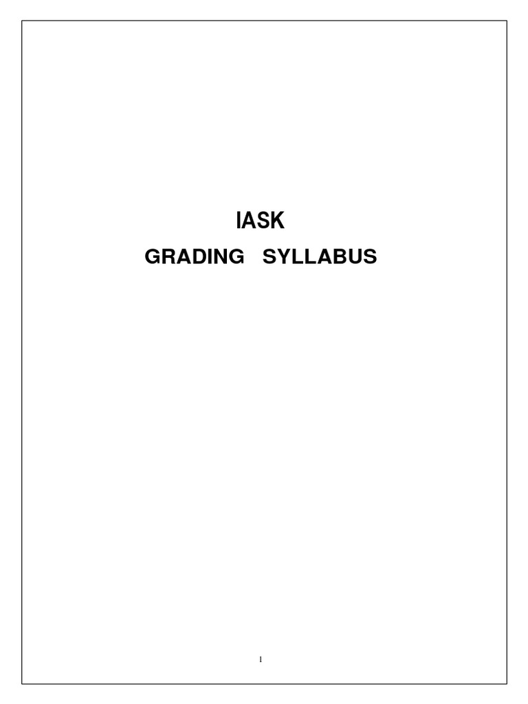 Grading Syllabus Website Iask | PDF | East Asian Martial Arts ...