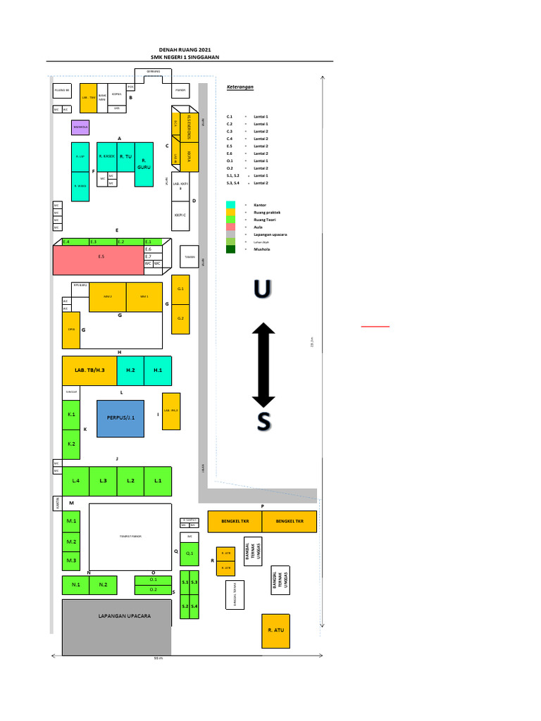 SMK Negeri 1 Singgahan Layout | PDF