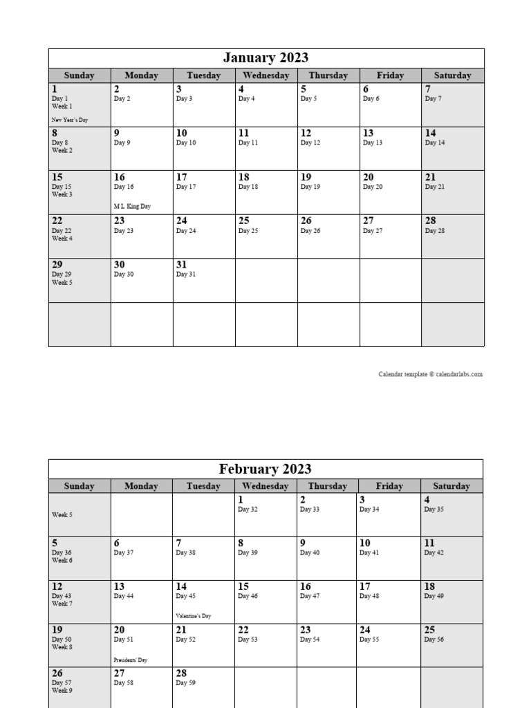 2023 Julian Calendar 01 | PDF | Easter | Observances