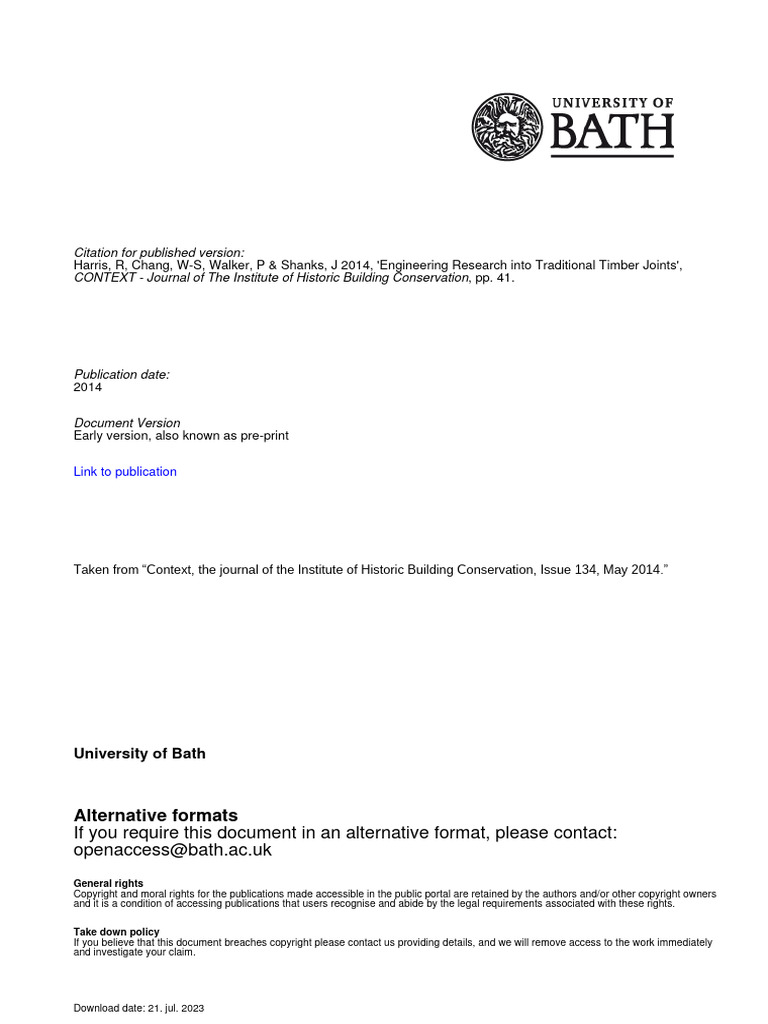Ihbc Context Issue 134 May 2014 Wood Engineering Research Into
