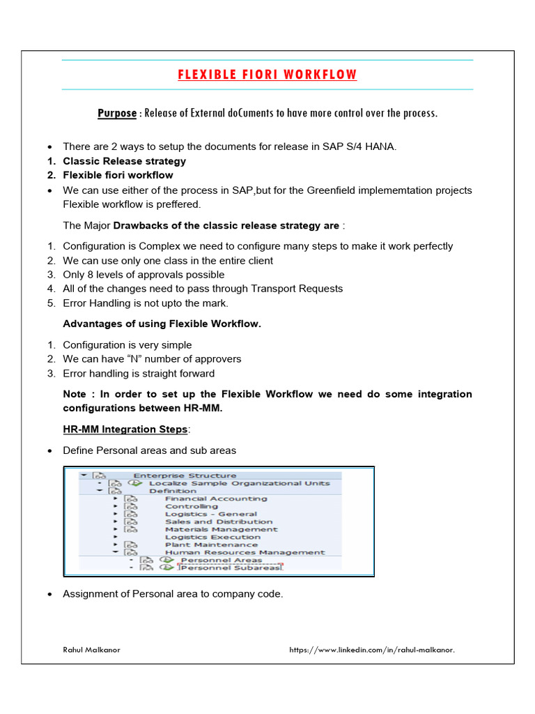 Flexible Fiori Workflow Pdf Workflow Software Engineering