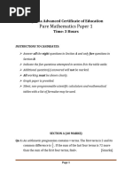 Nigeria Elective Maths 2025 | PDF | Mathematics