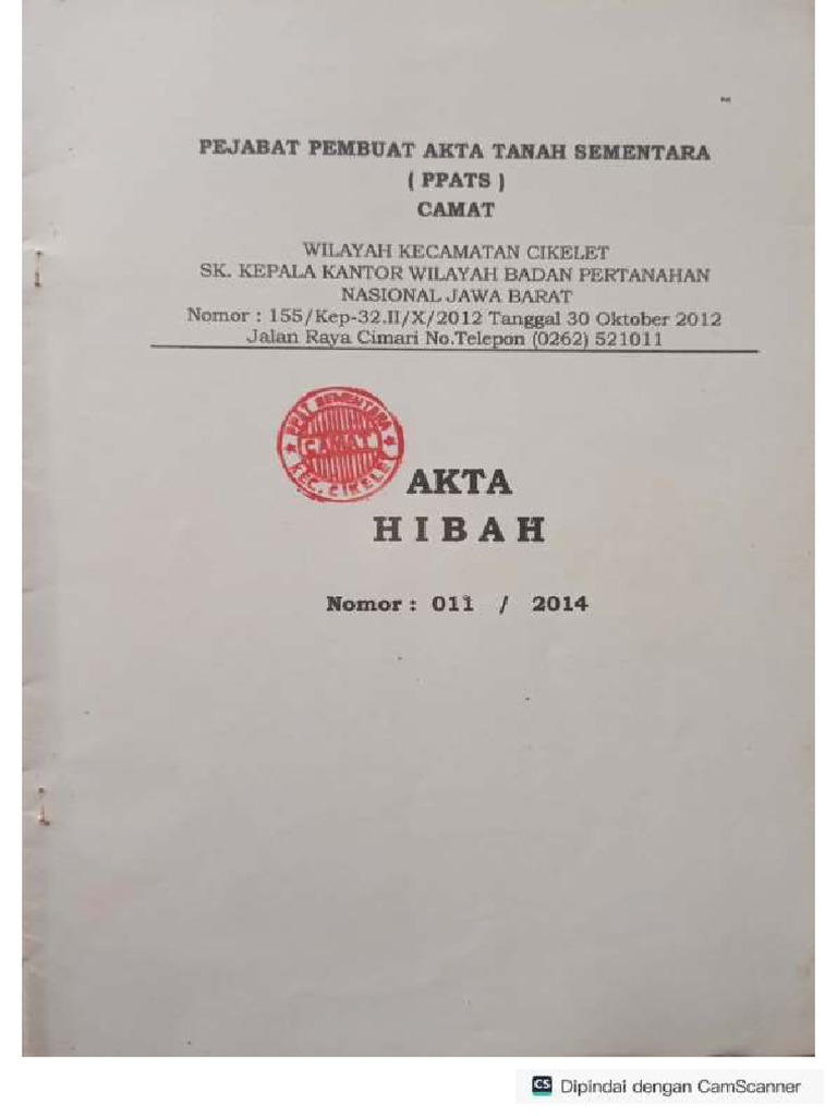 Akta Hibah | PDF