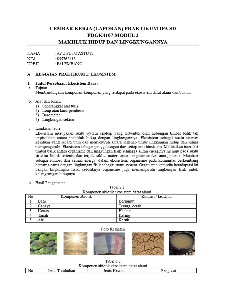 Lembar Kerja Ipa Modul 2 | PDF