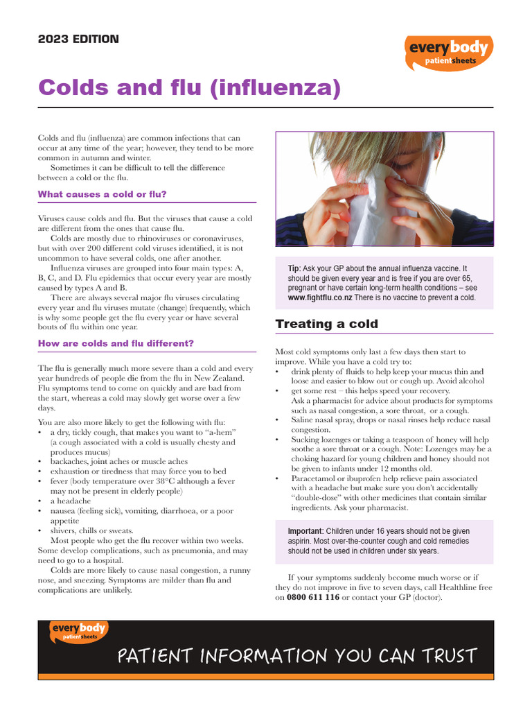 Colds & Flu 2023 | Download Free PDF | Influenza | Common Cold