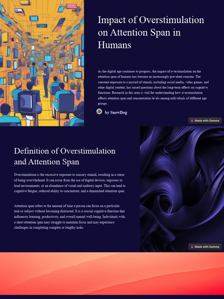 Overstimulation's Effect on Attention Span | PDF | Attention | Cognition