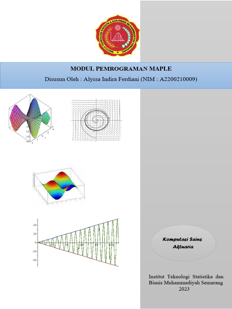 Modul Pelatihan Maple Aktuaria - Alyssa Indira Ferdiani - 2023 | PDF | Metode & Bahan Ajar ...