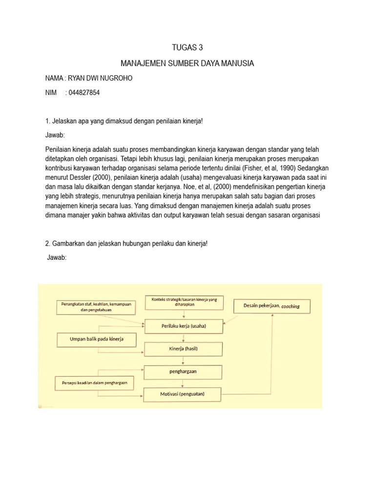 Tugas 3 Manajemen Sumber Daya Manusia | PDF | Pengembangan Diri