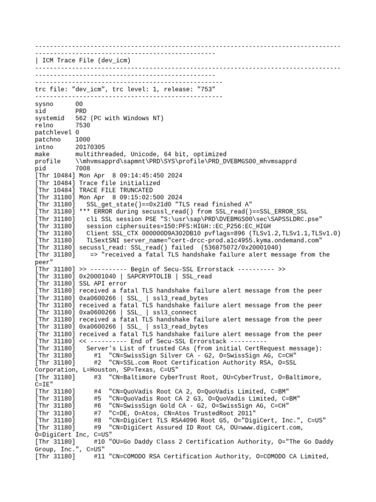 Smicm Trace | PDF | Transport Layer Security | Secure Communication