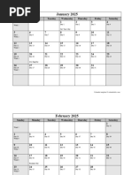 2026 Printable Landscape Monthly Calendar | PDF | Observances