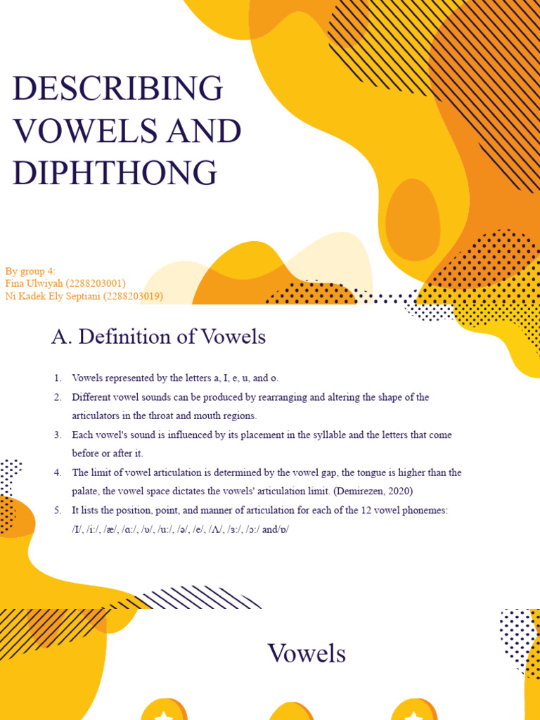 Describing Vowels and Dipthong | PDF | Vowel | Linguistics