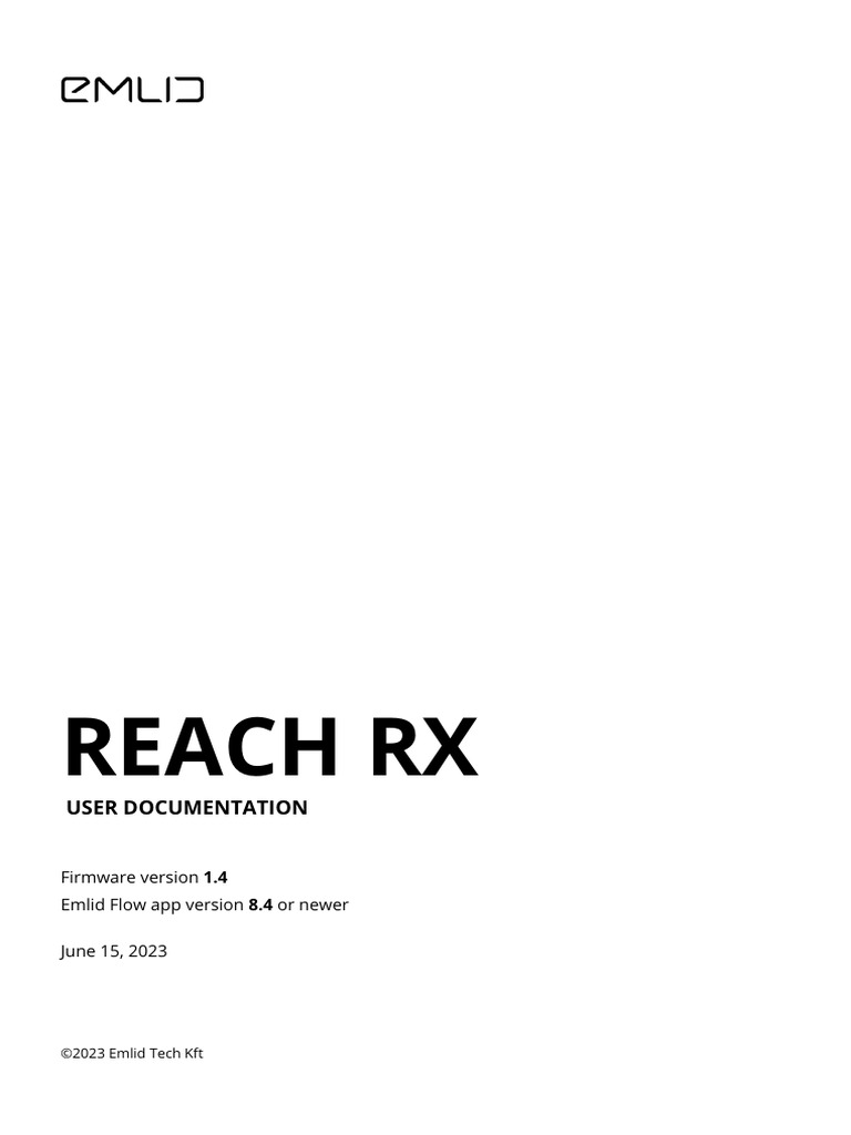 Reach Rx User Documentation Pdf Android Operating System Surveying