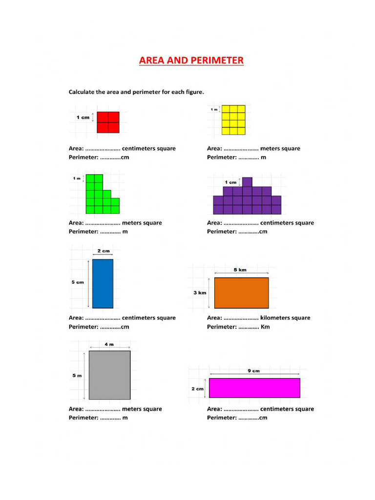 Area and Perimeter | PDF
