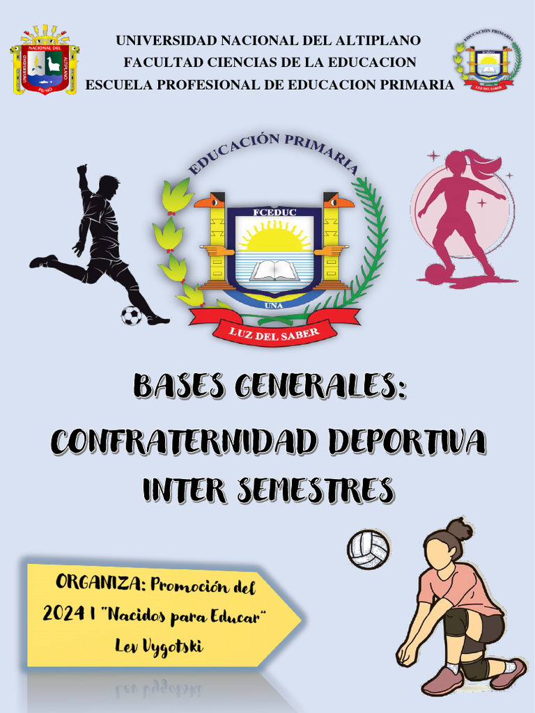 Bases Generales de La Confraternidad Deportiva Epep 2024-I-1 | PDF | Árbitro | Disciplinas