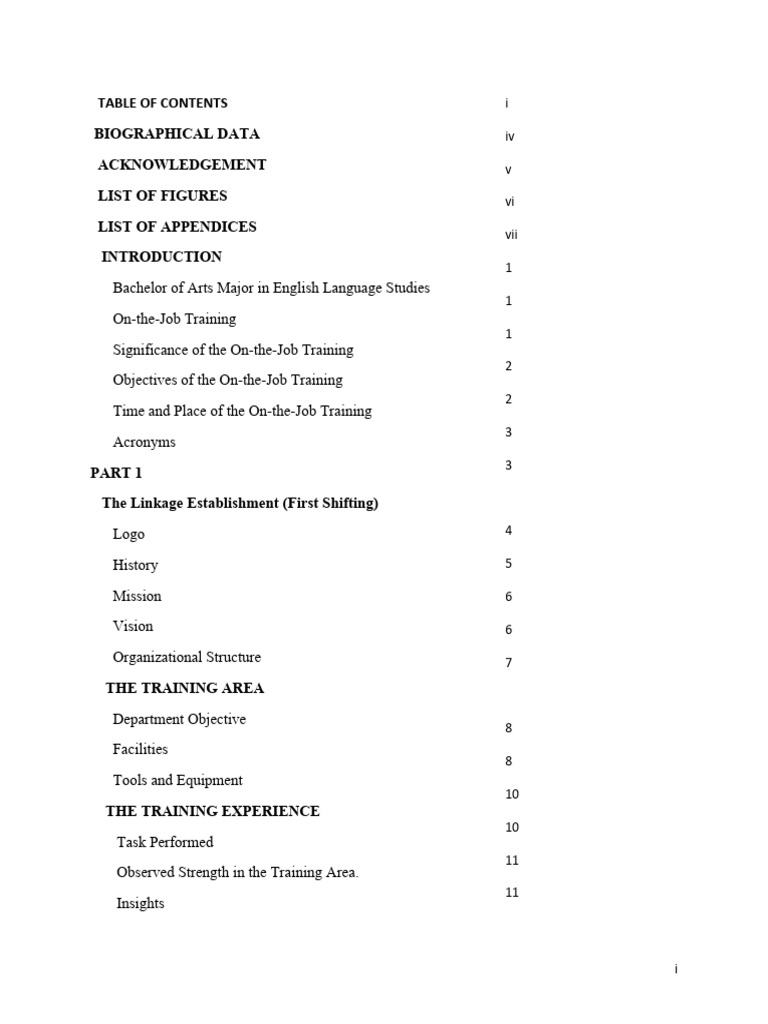 Table of Conten WPS Office | PDF