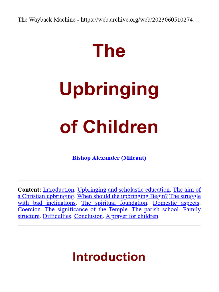 The Upbringing Of Children Pdf Jesus Prayer
