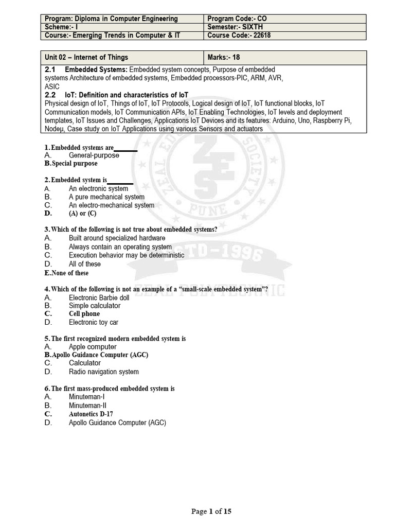 Iot | PDF | Computer Network | Internet Of Things