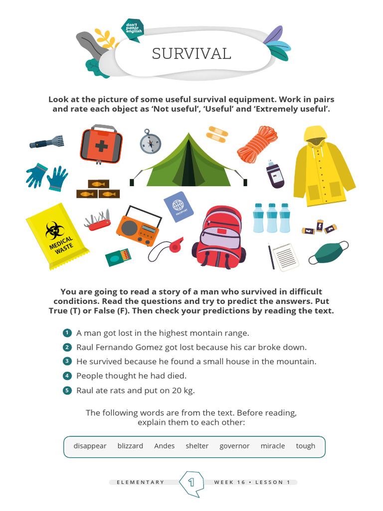 Booklet Elementary Week 16 Lesson 01 2021 A4 Dpa | PDF