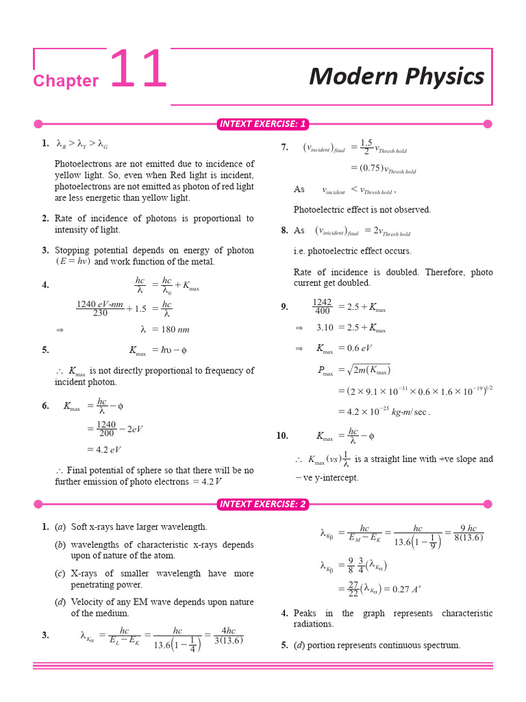 Modern Physics S | PDF | Electronvolt | Atoms