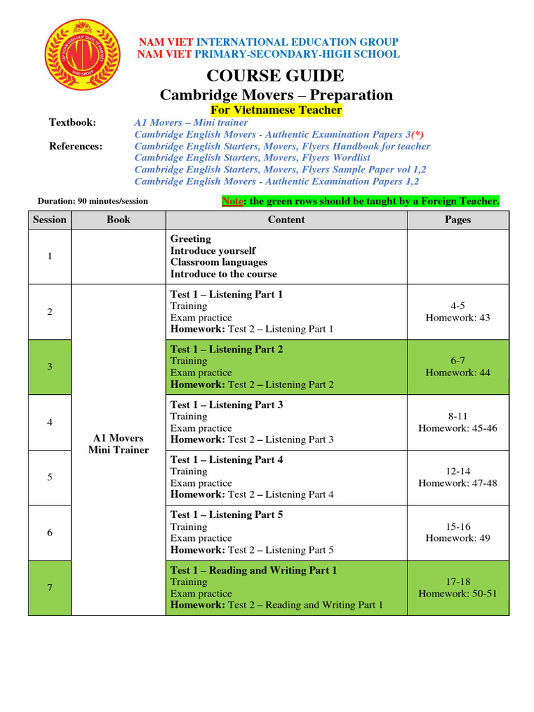 Courseguide MOVERS Practice Tests - Oct2023 | Download Free PDF | Data ...