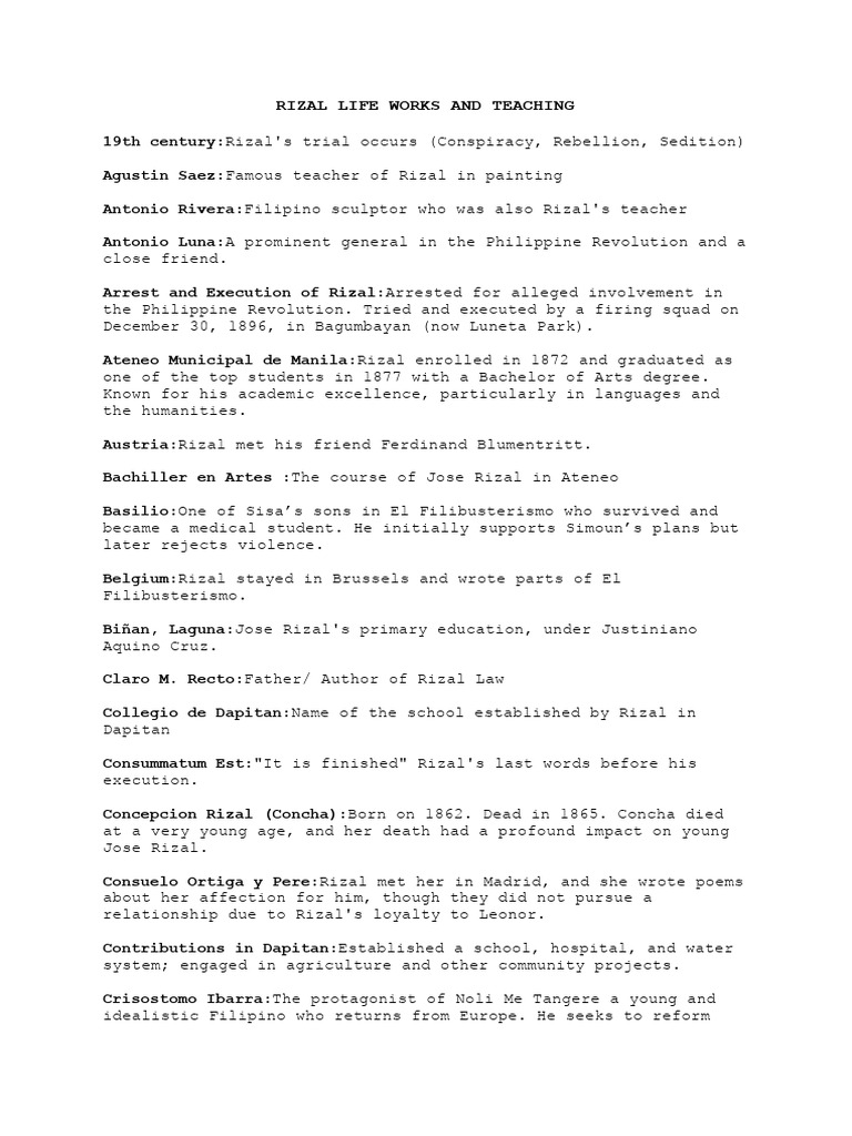 Rizal Reading History | PDF | Philippines