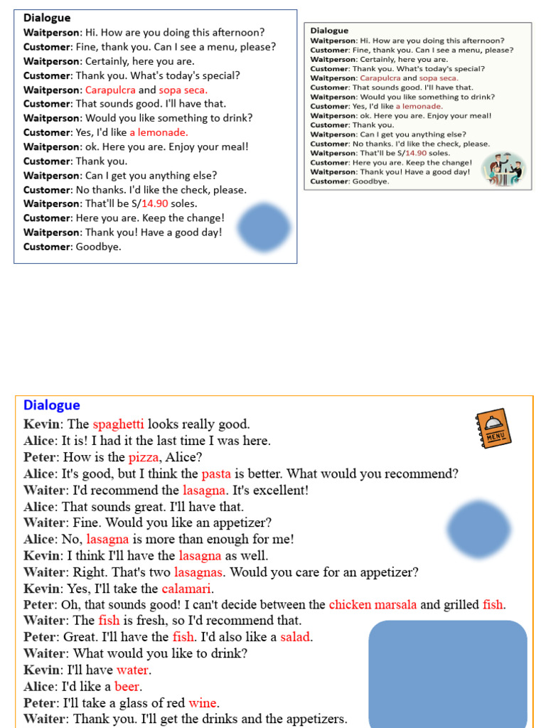 Dialogue Restaurant | PDF | Waiting Staff | Cuisine