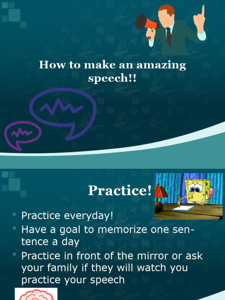 How To Make An Amazing Speech!! | PDF | Career & Growth