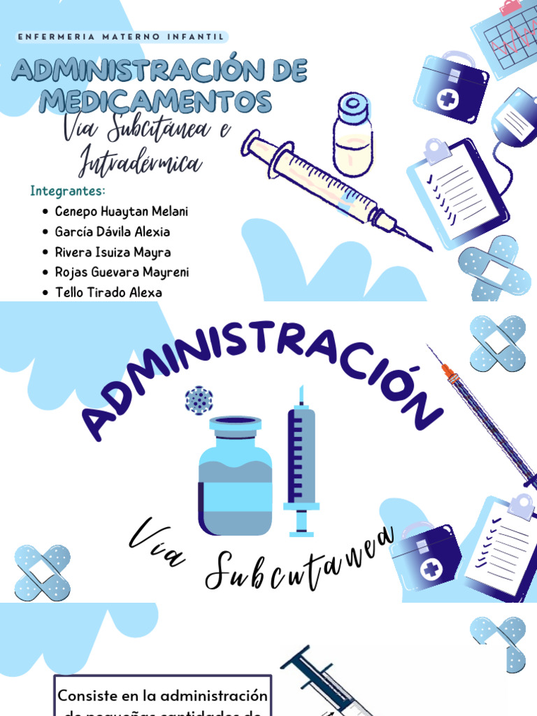 Administracion de Medicamentos | PDF | Inyección (medicina) | Medicamentos con receta