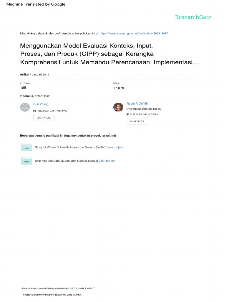 Using The Context Input Process and Product Evalua | PDF | Karier & Perkembangan