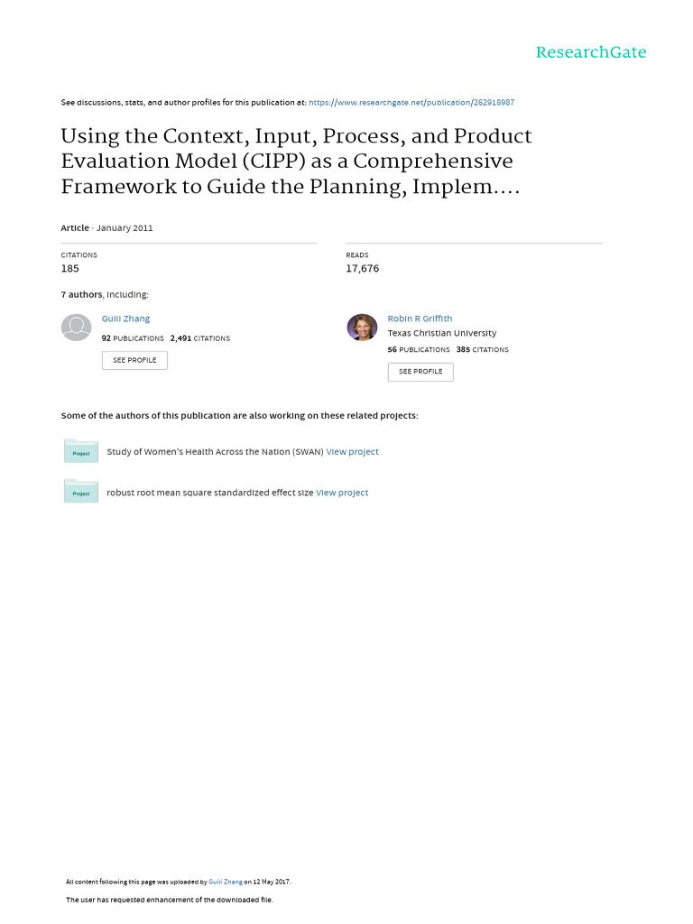 Using The Context Input Process and Product Evalua | PDF | Evaluation | Service Learning