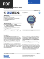 WIKA CPG1500 Specification | PDF | Calibration | Pressure Measurement