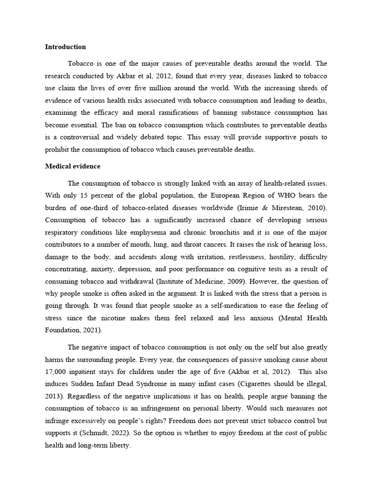 Health Implication of Tobacco | PDF | Tobacco Smoking | Addiction