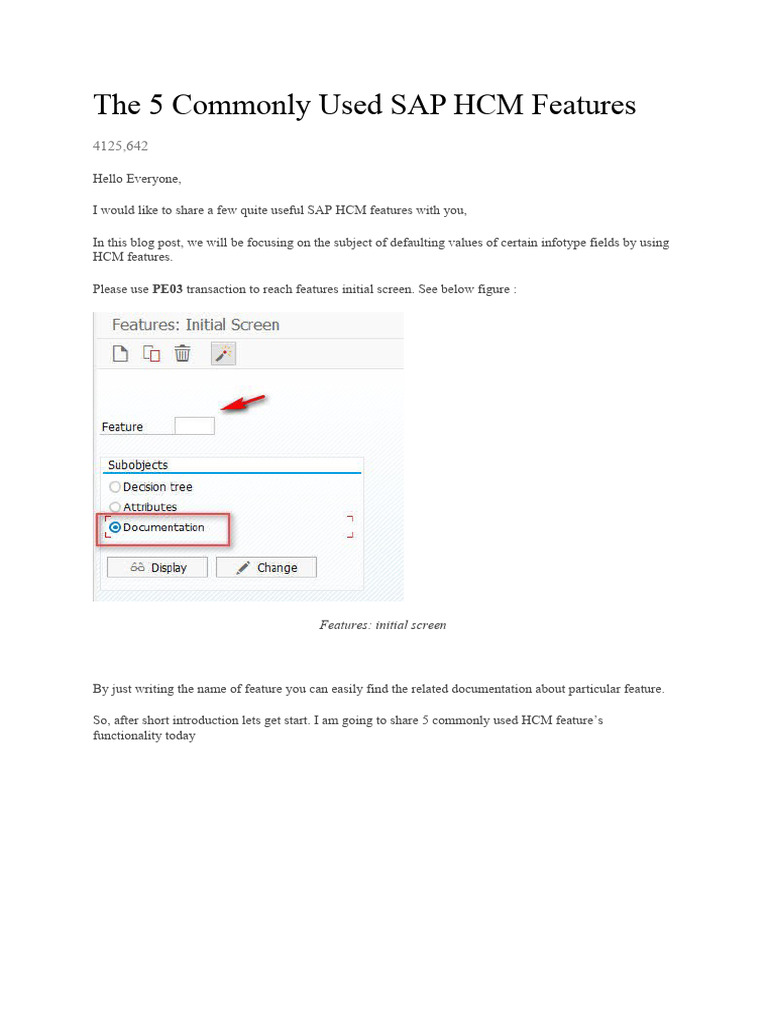 Key SAP HCM Features Explained | PDF | Employment | Software Engineering