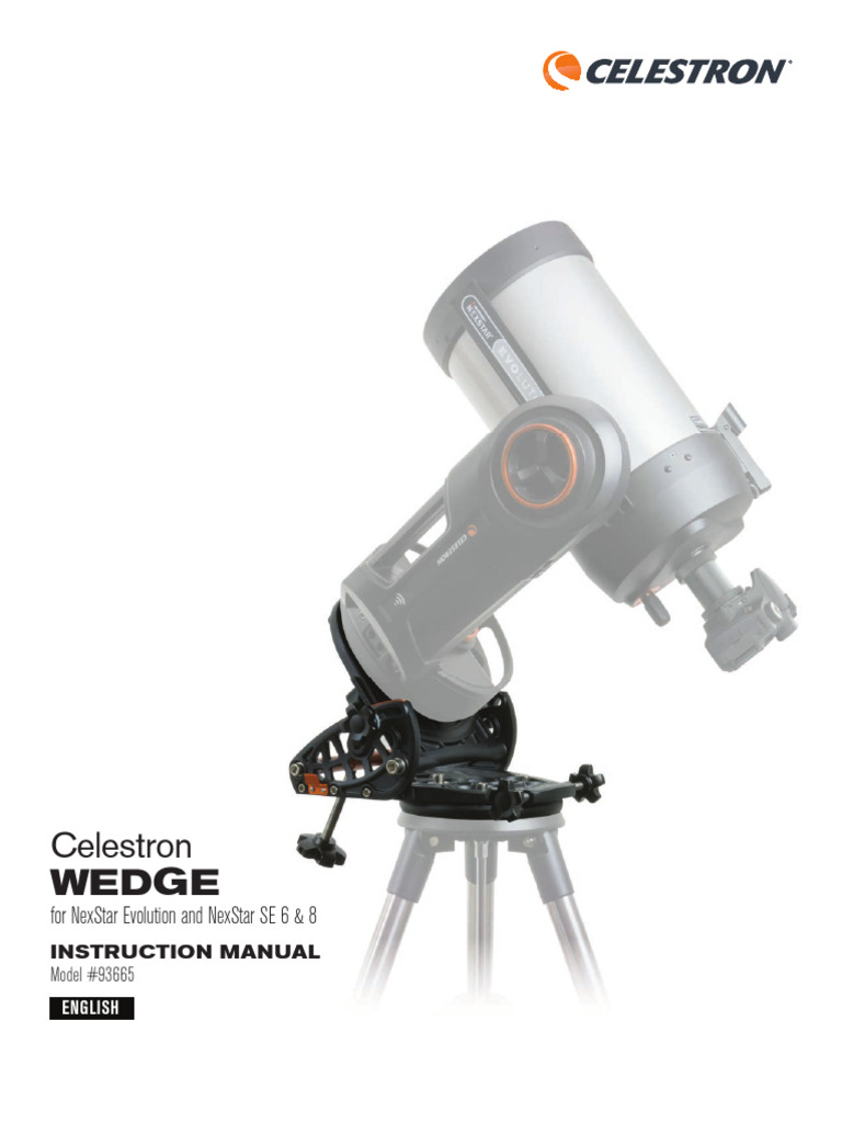 Celestron NexStar Wedge Manual Eng Web | PDF | Tripod (Photography) | Screw