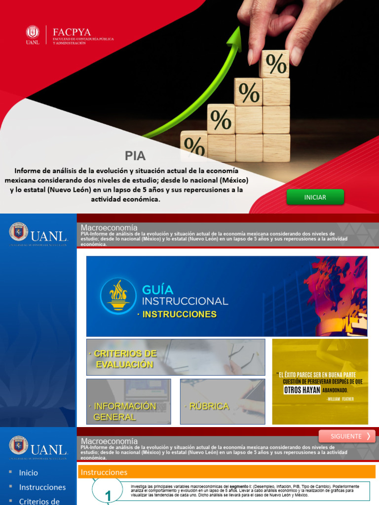 Guía Instruccional - PIA | Descargar gratis PDF | Macroeconómica | México