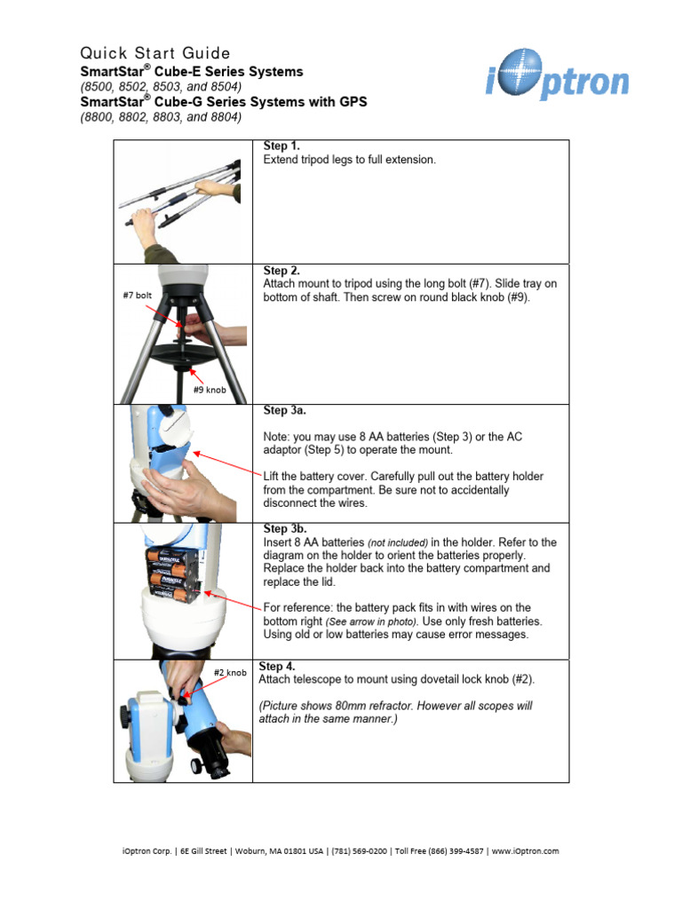 8500 8800 Cube E - Andg - QSG | PDF | Telescopic Sight | Equipment