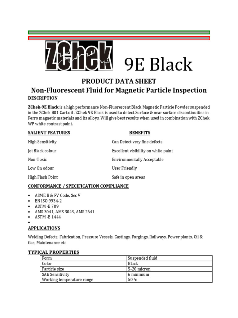ZChek 9E Black | PDF | Paint | Aerosol