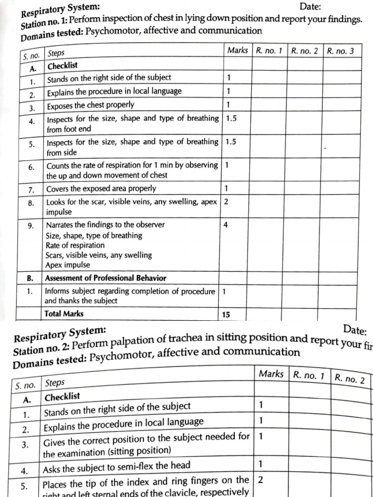 Osce Ospe Checklist | Download Free PDF | Cardiovascular System | Anatomy Osce Ospe Checklist | Download Free PDF | Cardiovascular System | Anatomy
