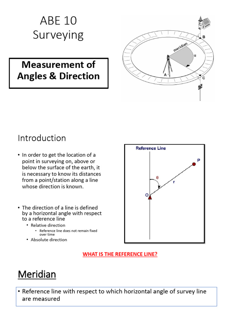 ABE 10 Part 5 Measurement of Angles Direction | PDF | Angle | Compass