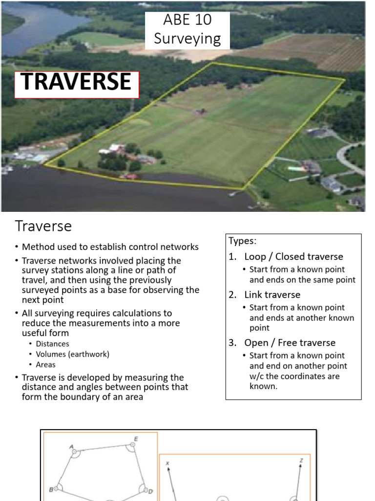 Traverse Surveying Methods Explained | PDF | Surveying | Azimuth