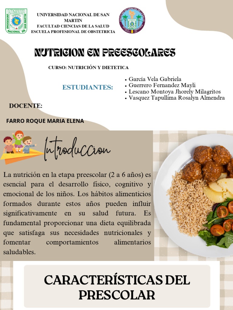 Nutricion en El Preescolar | PDF | Nutrición | Dieta y nutrición