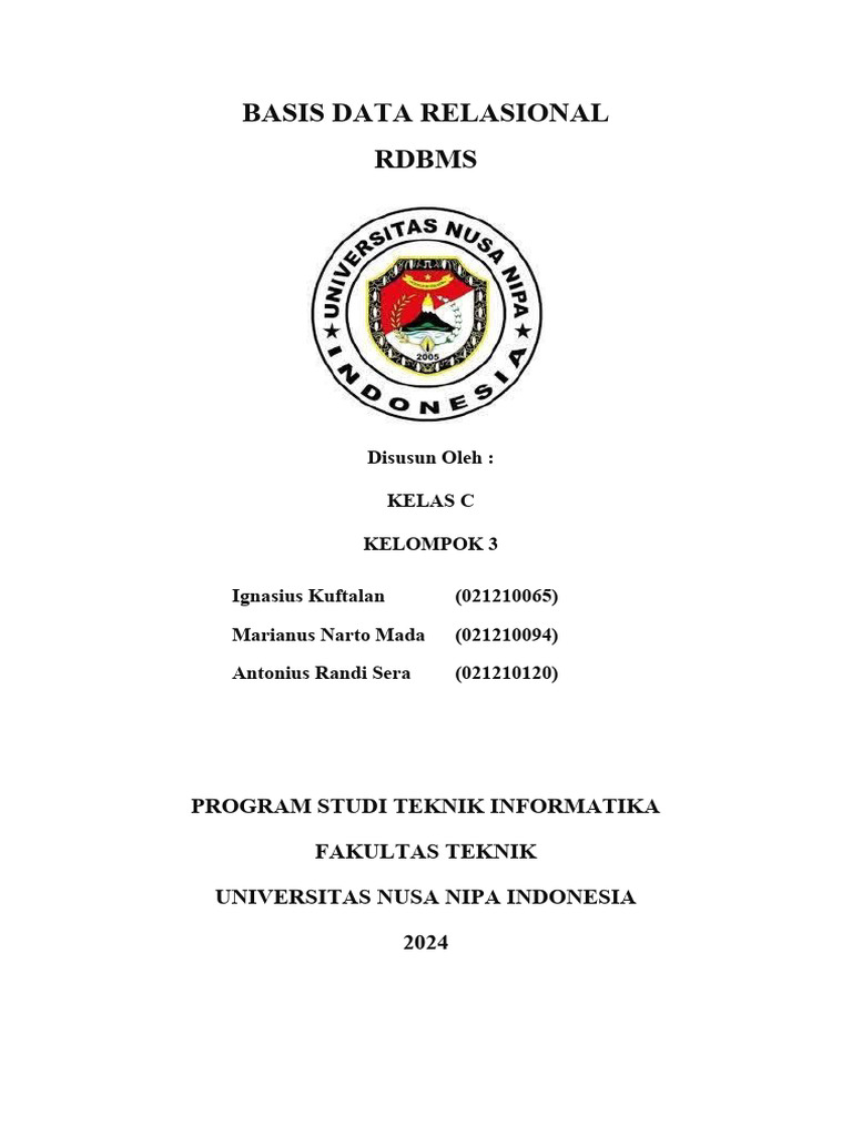 Rdbms Tabel Pdf