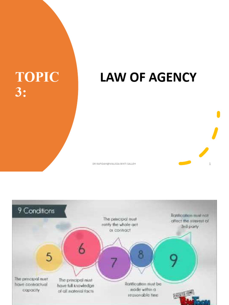 Topic 3 Agency | PDF | Law Of Agency | Legal Liability