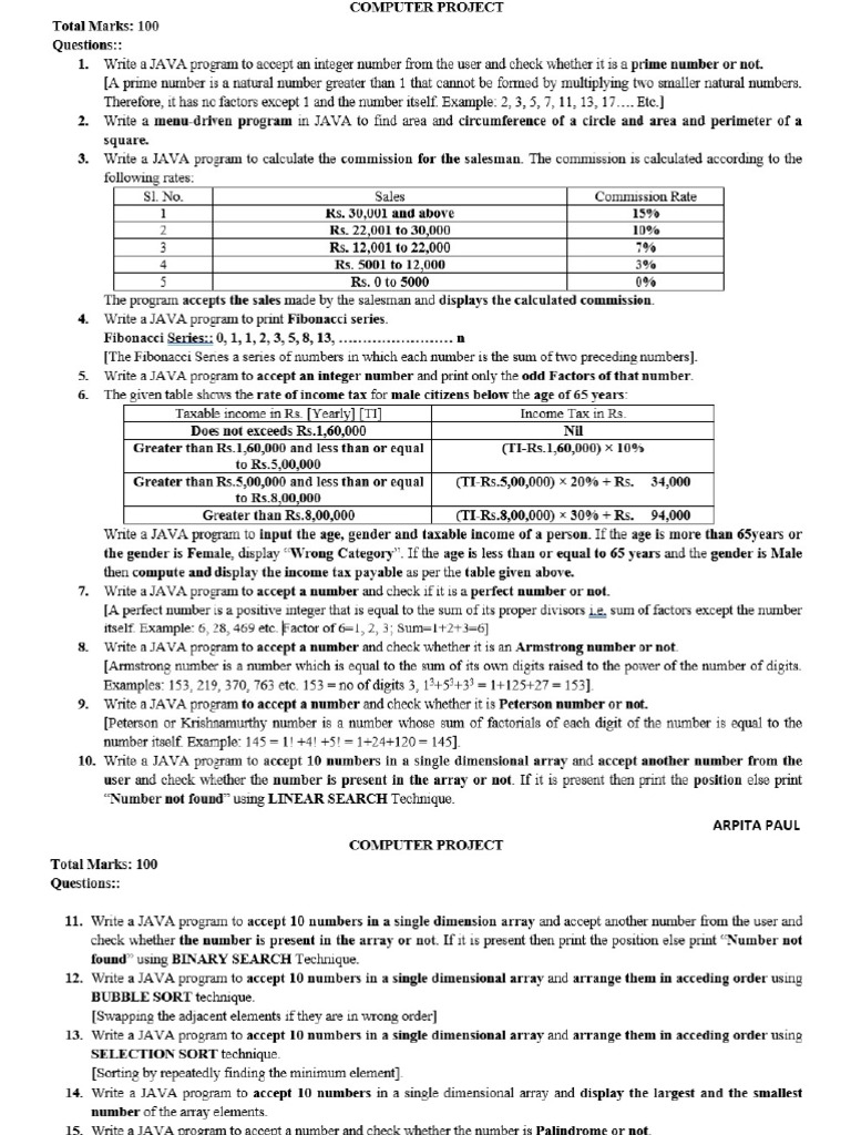 Computer Project Pdf 