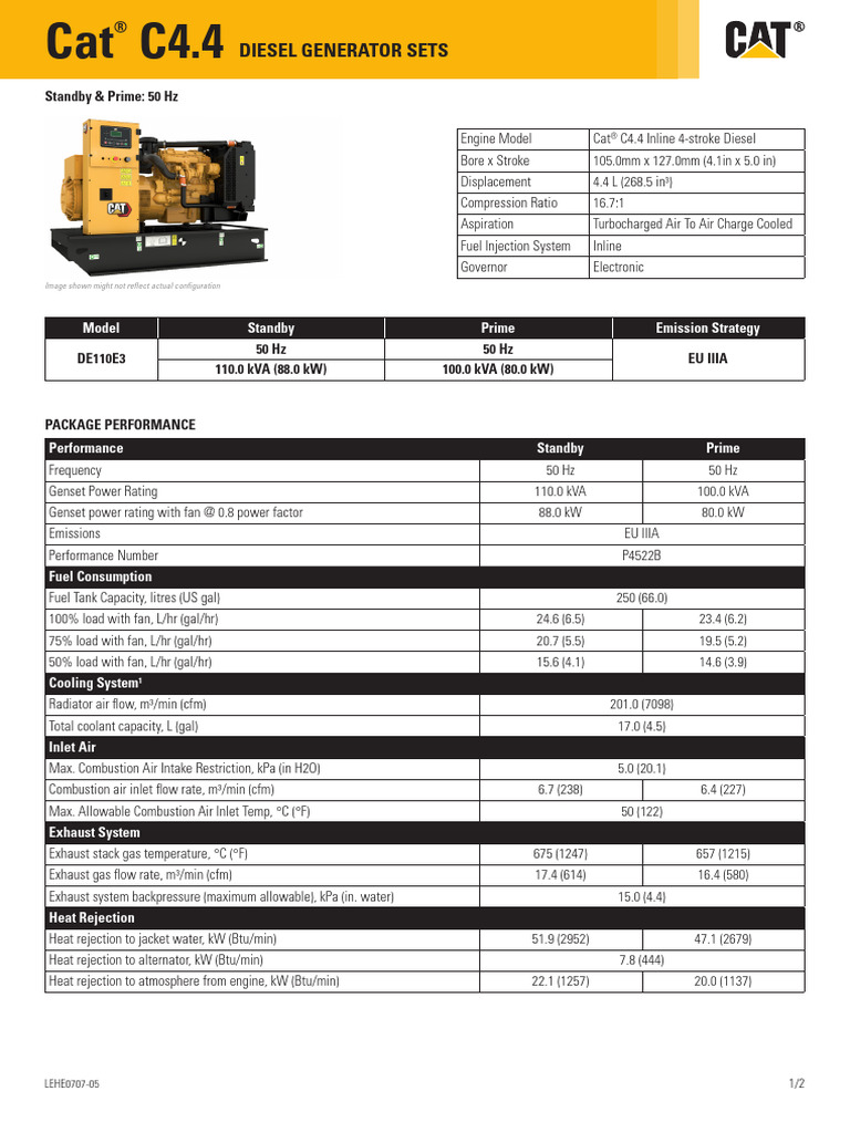Cat De110 | Download Free PDF | Diesel Engine | Engines