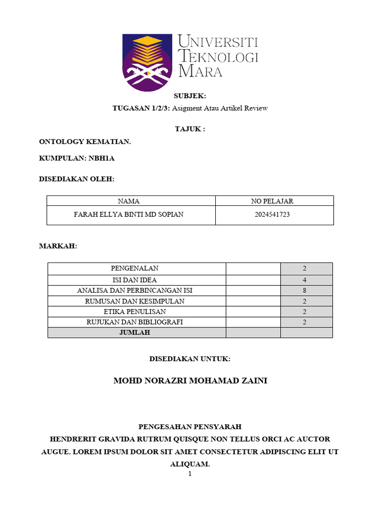 Asignment Individu | PDF | Karier & Perkembangan | Kesehatan Holistik