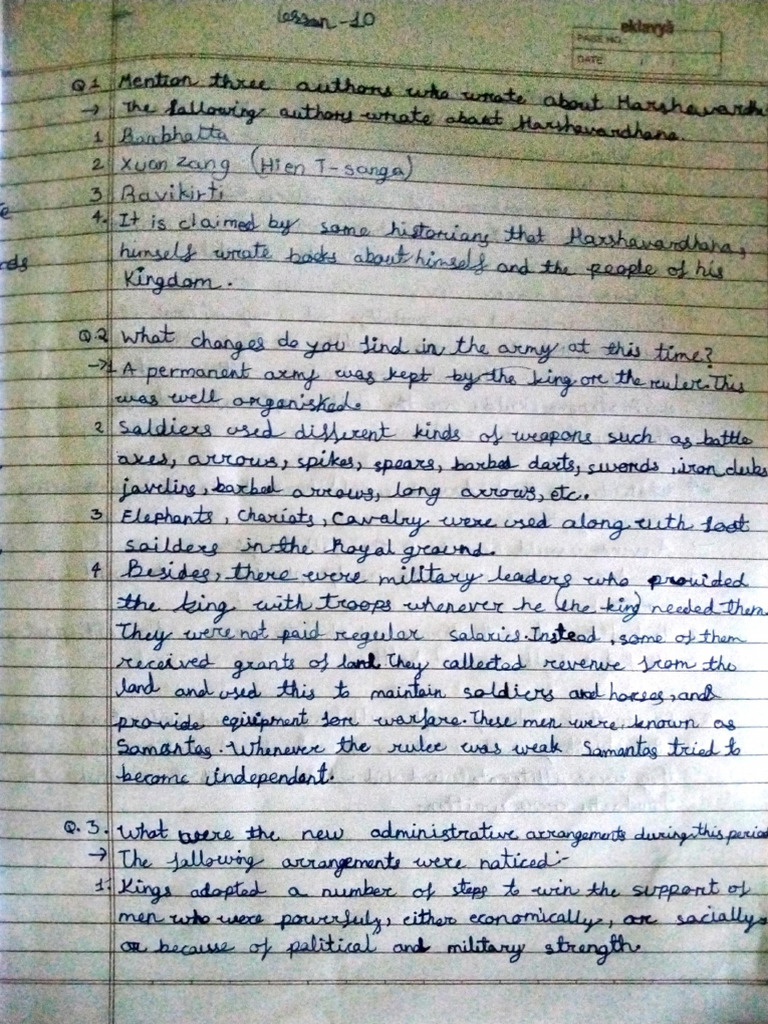 20 Vaidehi Kolhe 6J SST Notes Assessment 4 | PDF
