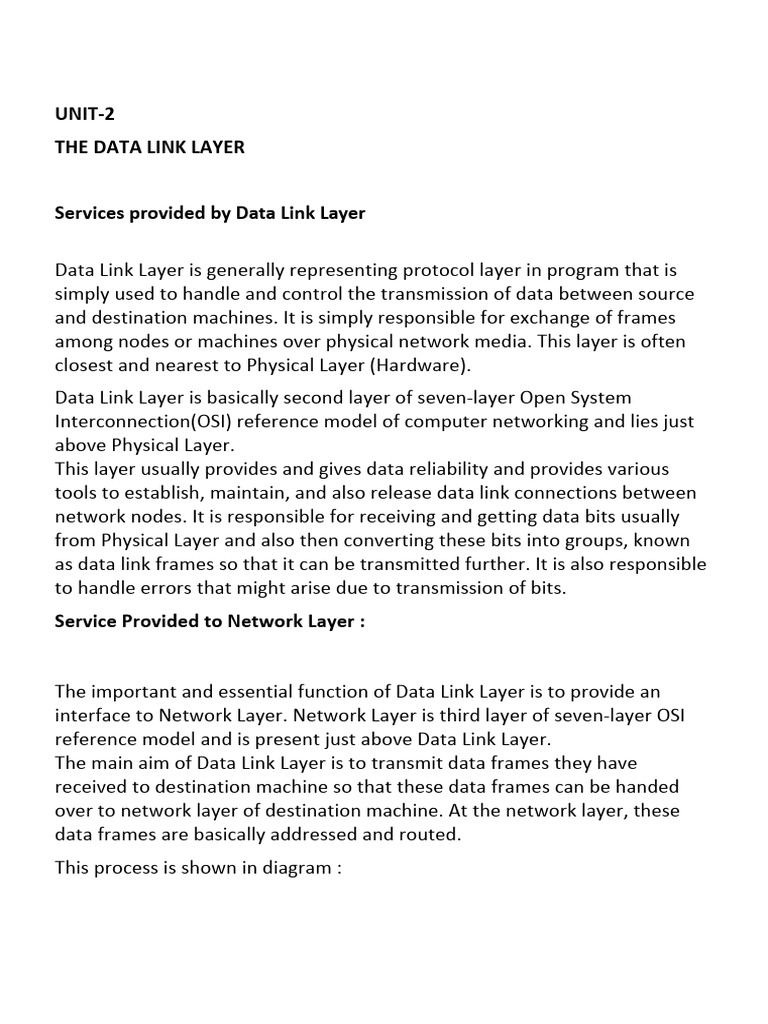 Unit 2 Computer Networks 1 Pdf Computer Network Osi Model
