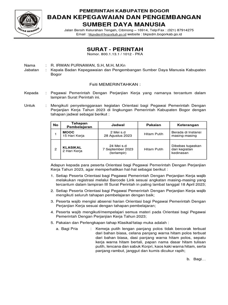 SP Orientasi PPPK - Fix New - Angkatan 2 | PDF