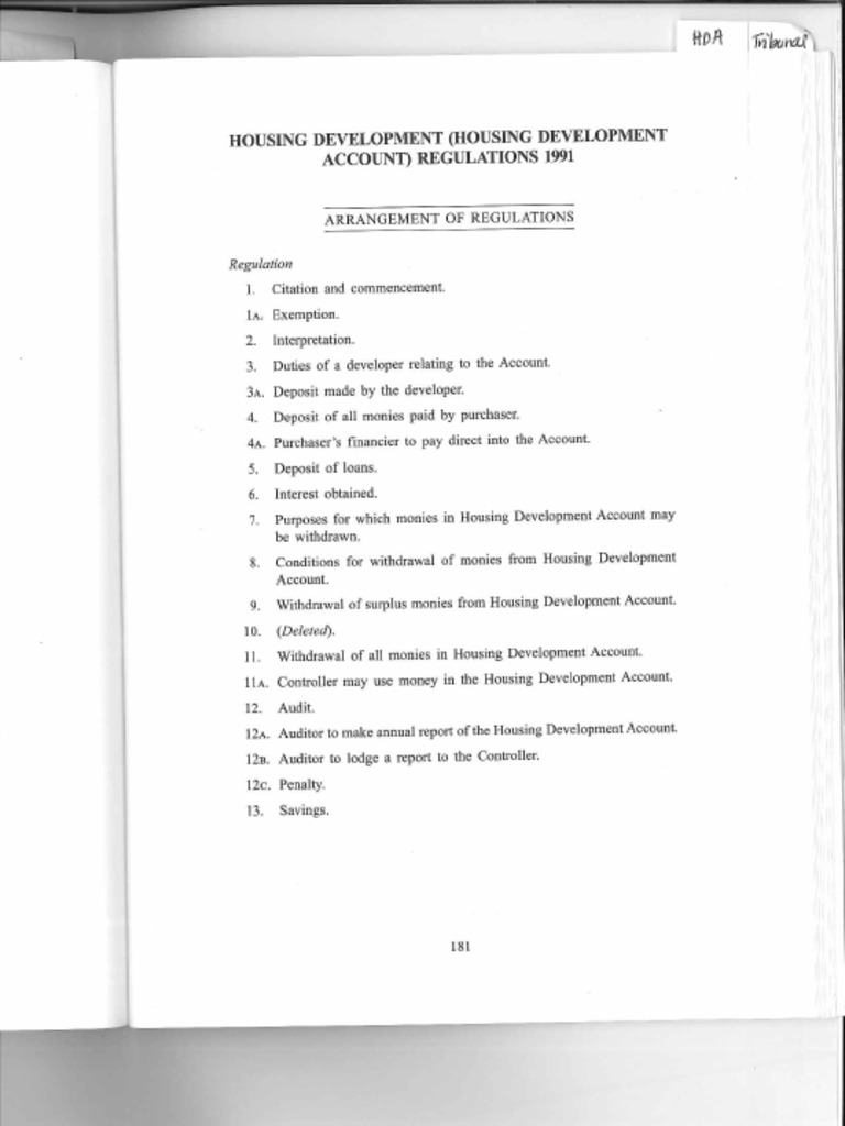 HDA Housing Development Account As of 1-7-15 | PDF